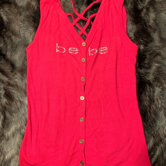 bebe | Tops | Bebe Tank Crystal Logo | Poshmark